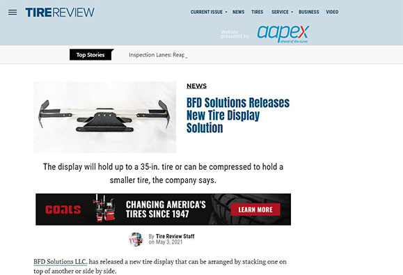 Tire Inserts, Tire displays, Custom Wall & Floor Tire Displays